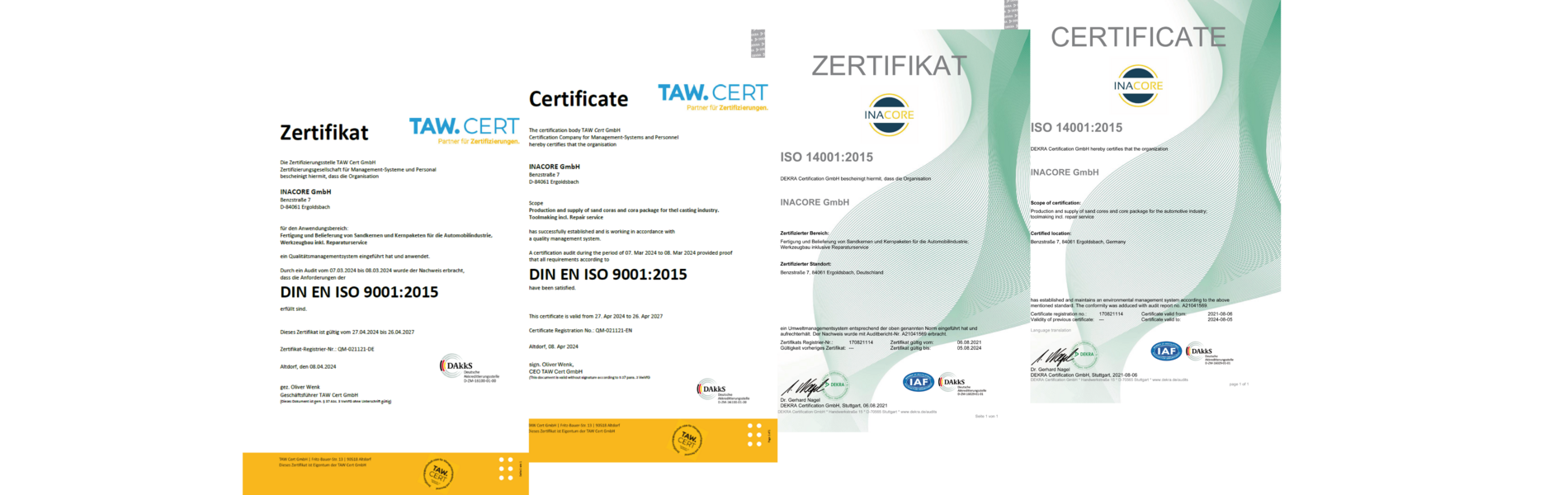 Downloads - INACORE - Sandkerne für Gießereien